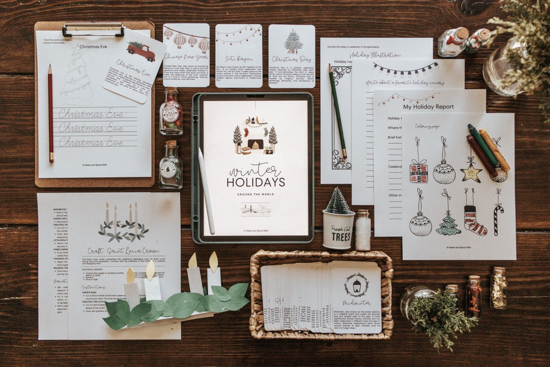 FREE SAMPLE Winter Holidays Unit Study – Harbor and Sprout